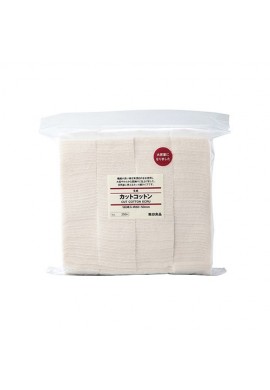 MUJI Unbleached Cut Cotton Pads Ecru /60x50mm/ 180 sheets - Japanstore.pl